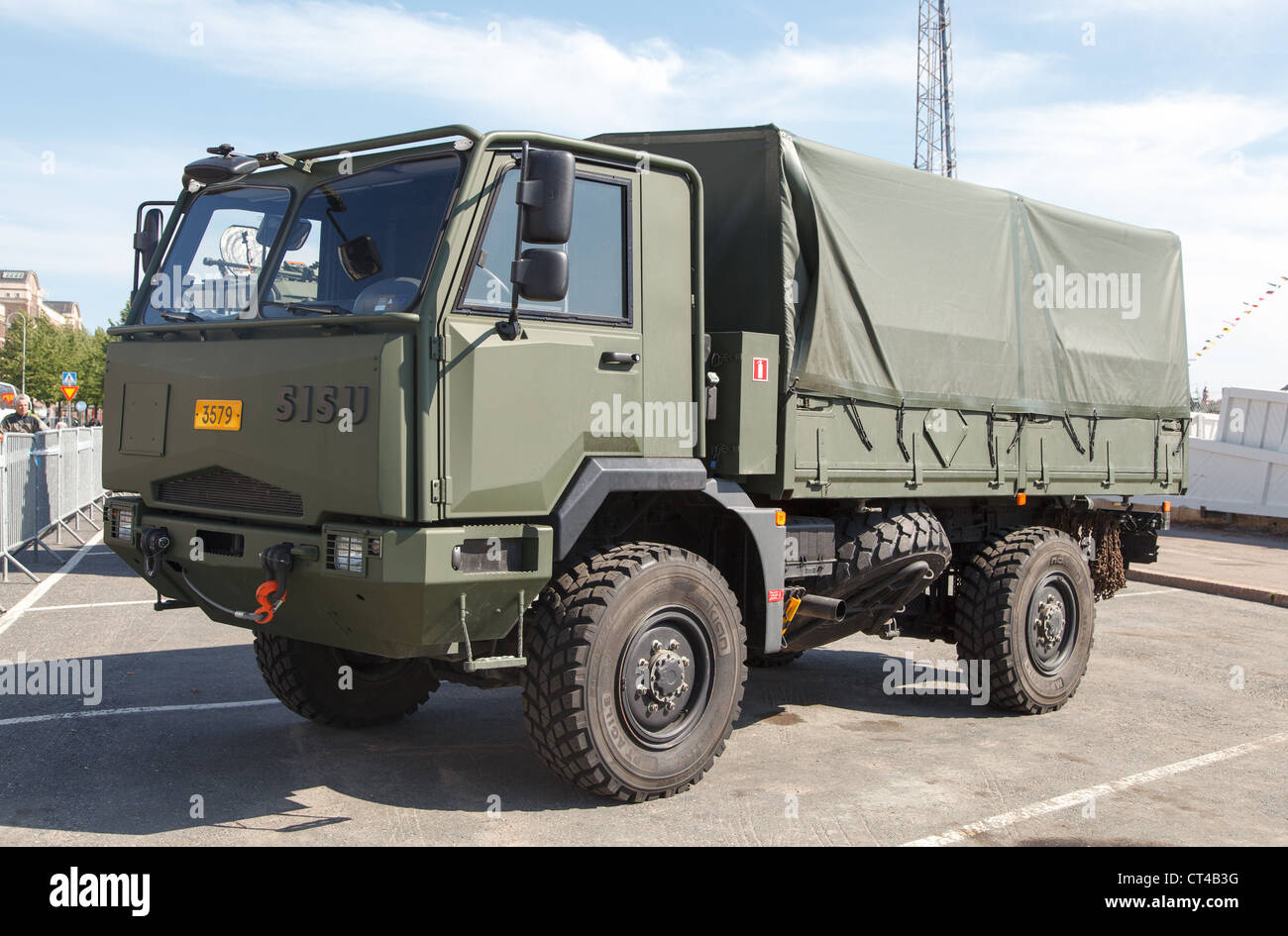 Sisu A2045 4-WD military truck of the Finnish Army Stock Photo - Alamy