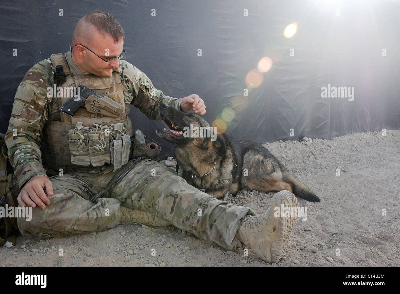 U.S. Air Force Tech. Sgt. Matthew Mosher, a Military Working Dog ...