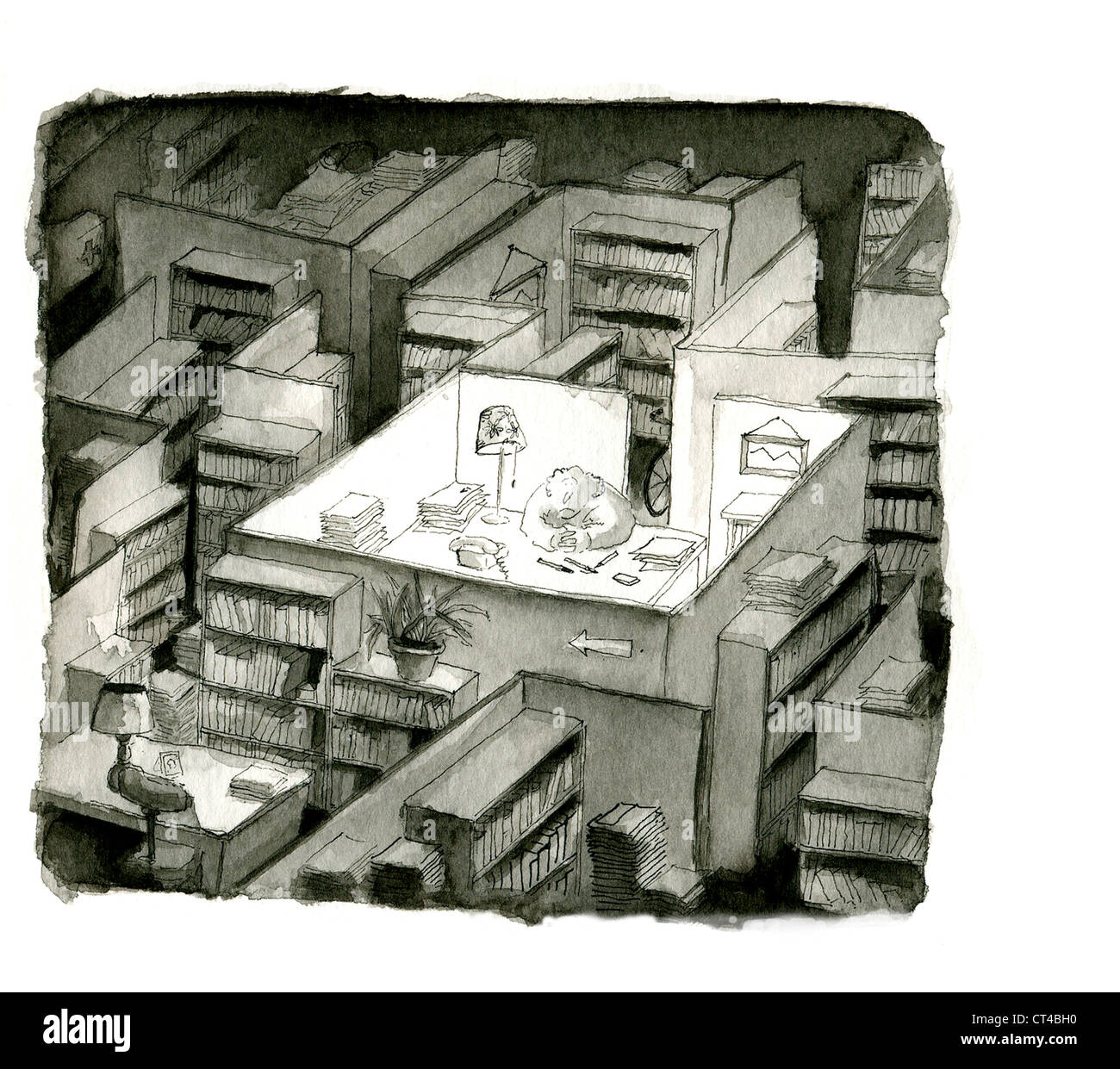 NERVOUS BREAKDOWN, DRAWING Stock Photo - Alamy