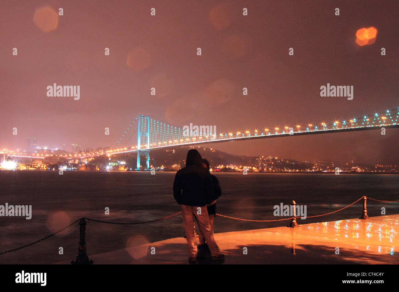 Turkey, Istanbul , Bosporus Bridge at Night Stock Photo - Alamy