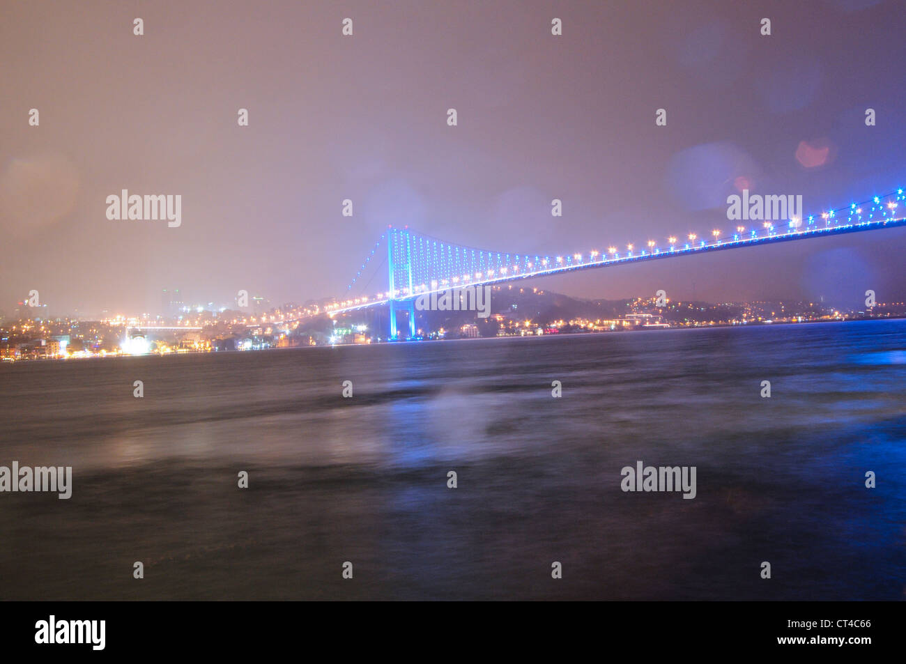 Turkey, Istanbul, Bosporus Bridge at Night Stock Photo - Alamy