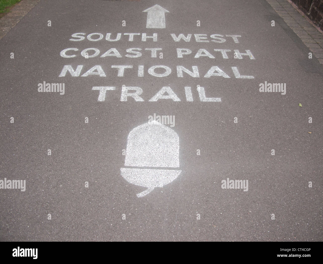 Start of the South West Coast Path in Minehead Stock Photo - Alamy