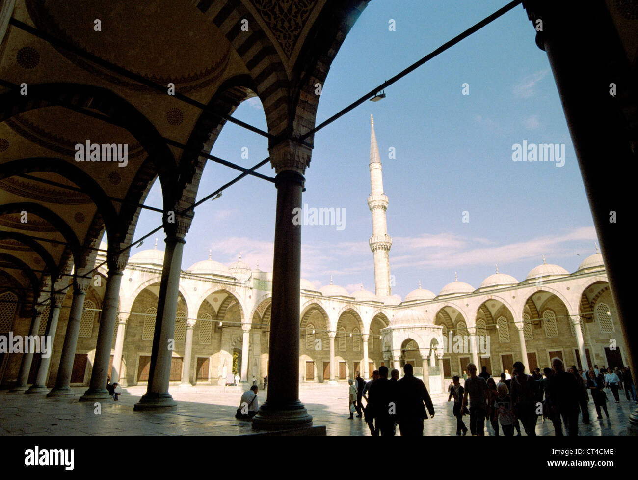 Turkey, Istanbul, Sultan Ahmet Camii, Blue Mosque, Courtyard Stock ...