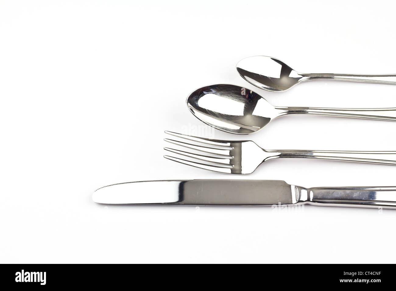 Cutlery set fork knife spoon Cut Out Stock Images & Pictures - Alamy