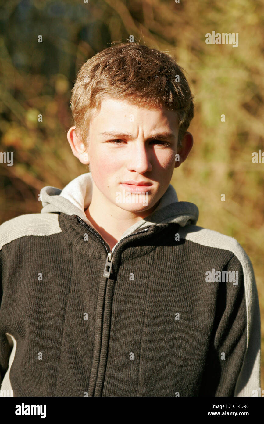 PORTRAIT OF ADOLESCENT BOY Stock Photo - Alamy