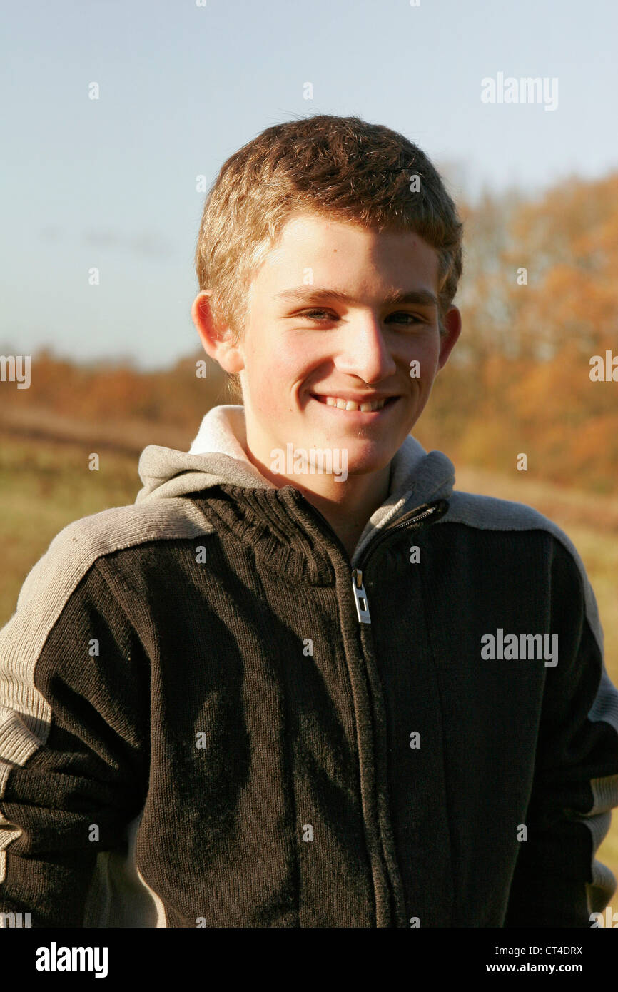 PORTRAIT OF ADOLESCENT BOY Stock Photo - Alamy