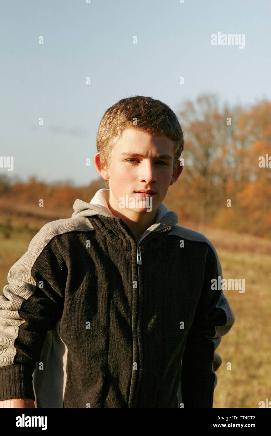 PORTRAIT OF ADOLESCENT BOY Stock Photo - Alamy