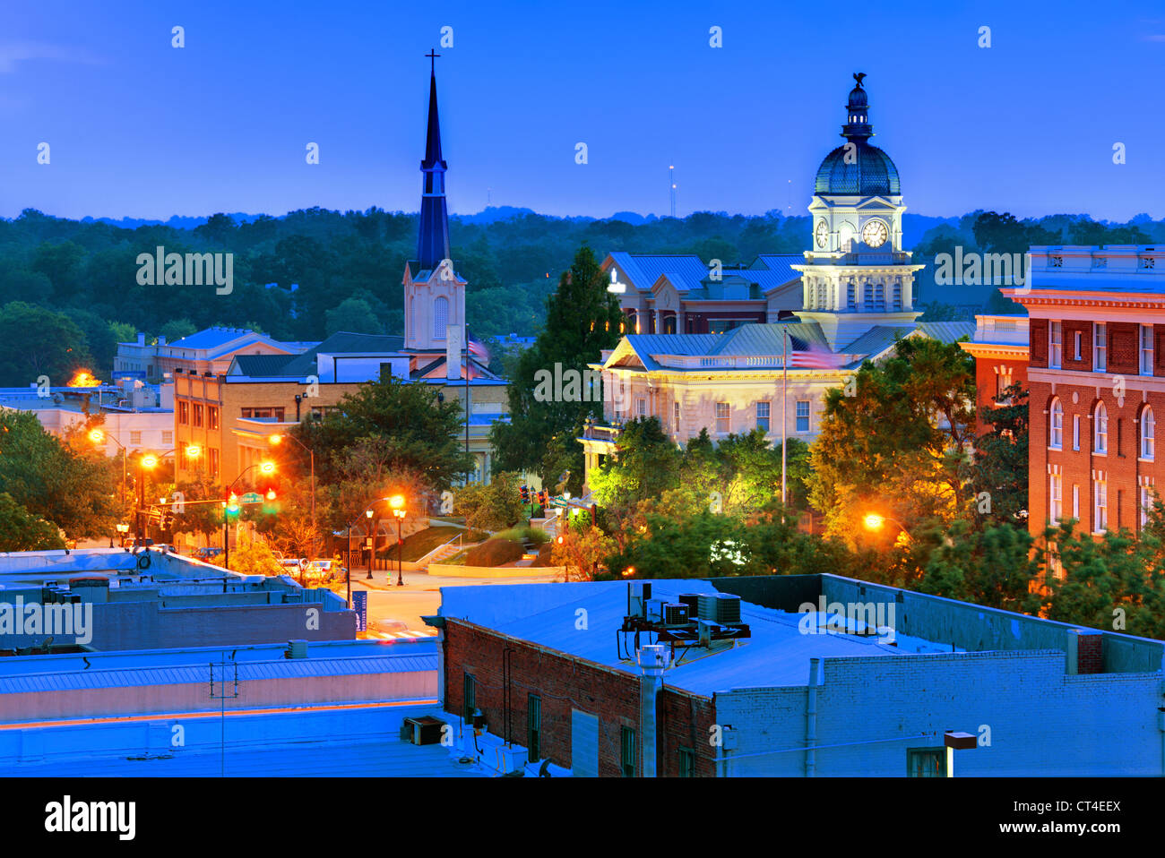 downtown view of athens, georgia, usa Stock Photo - Alamy