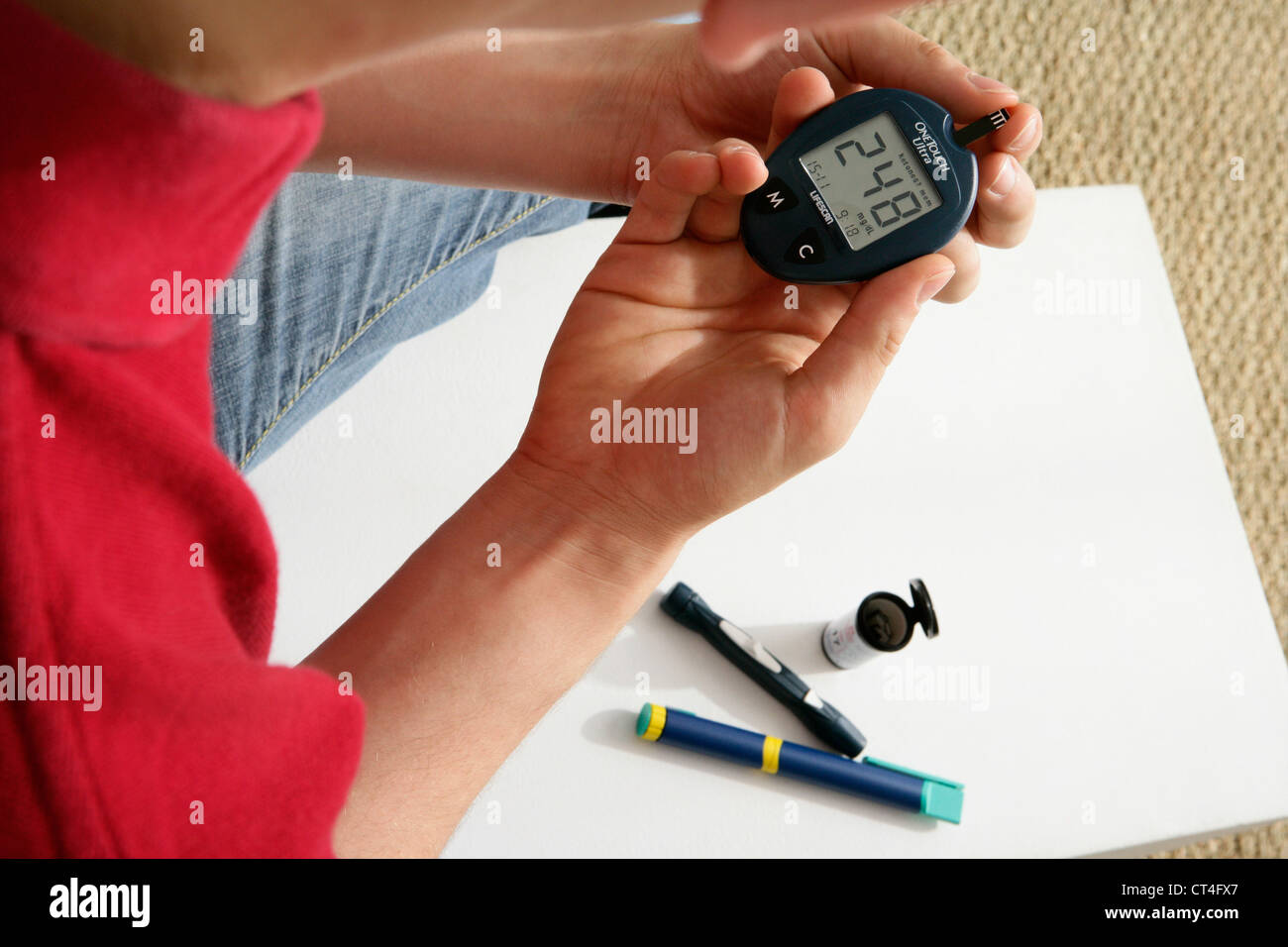 Blood glucose test results hi-res stock photography and images - Alamy