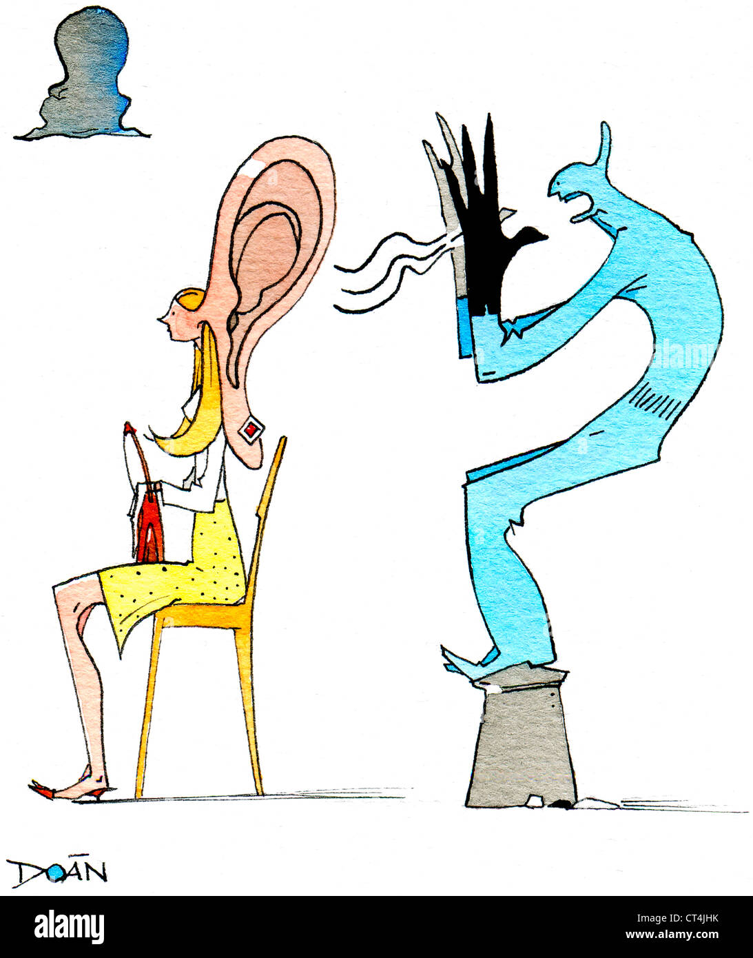 Noise disturbance illustration hi-res stock photography and images - Alamy