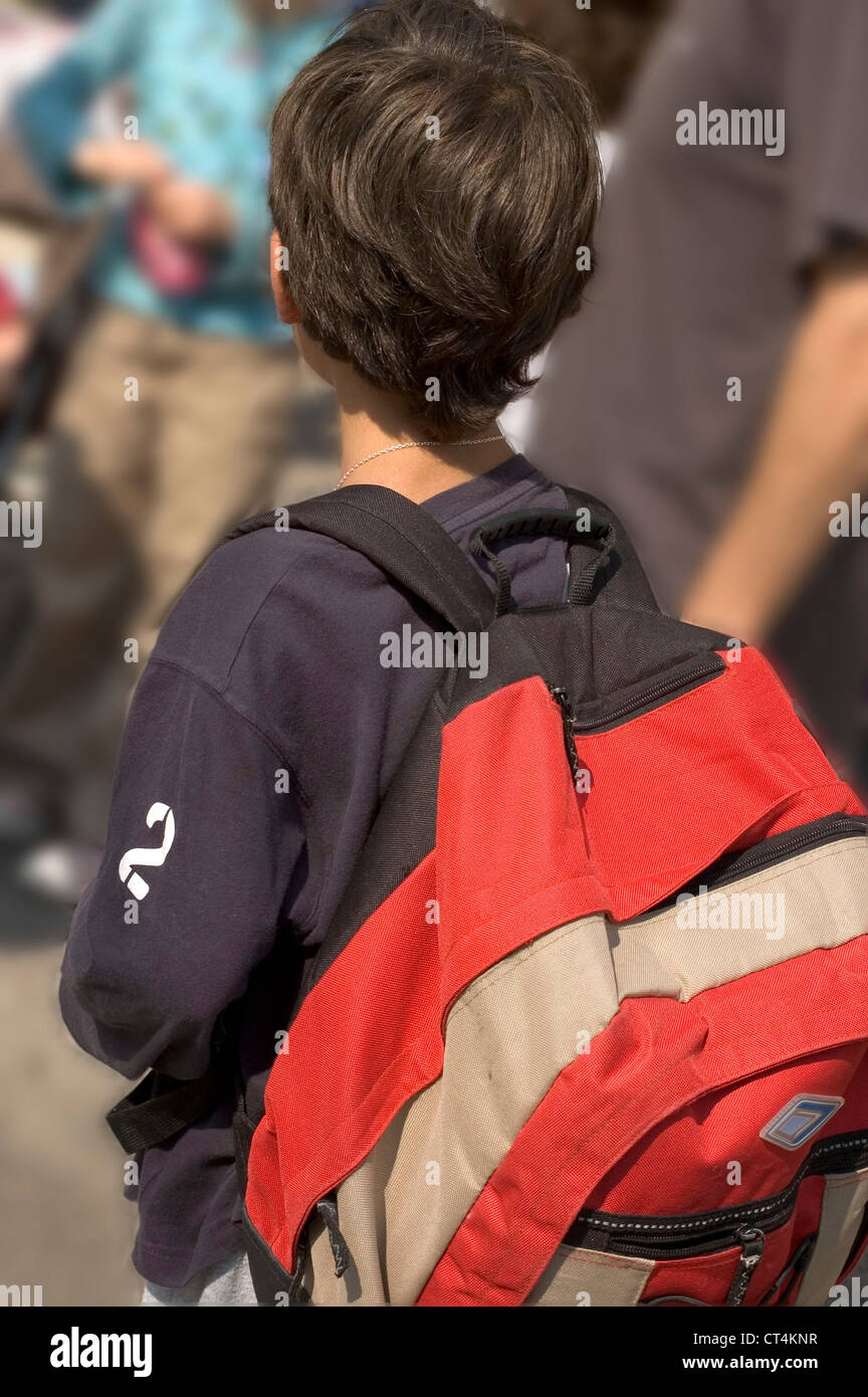 12 year old school boy backpack hi-res stock photography and images - Alamy