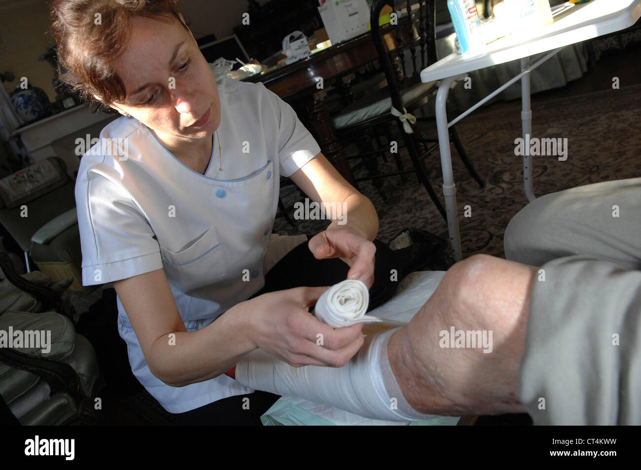 LEG ULCERS CARE Stock Photo - Alamy