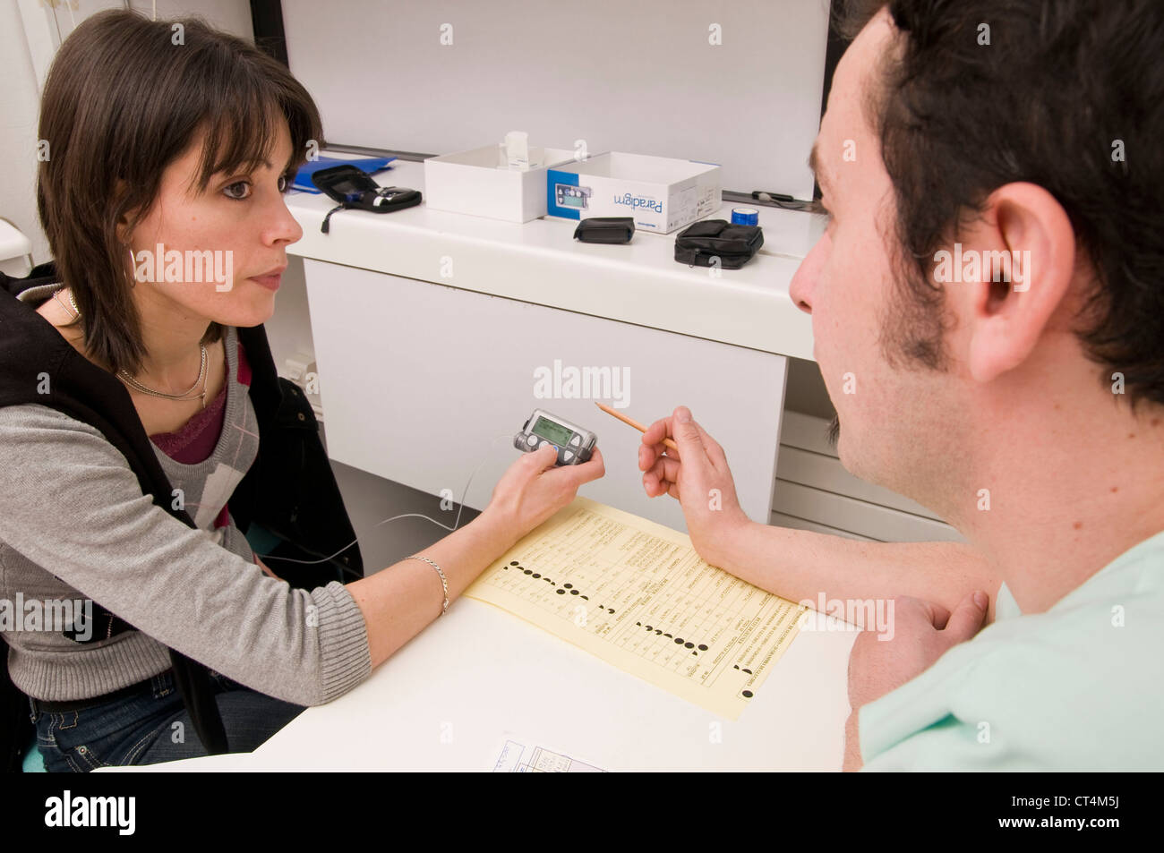 EXTERNAL INSULIN PUMP Stock Photo - Alamy