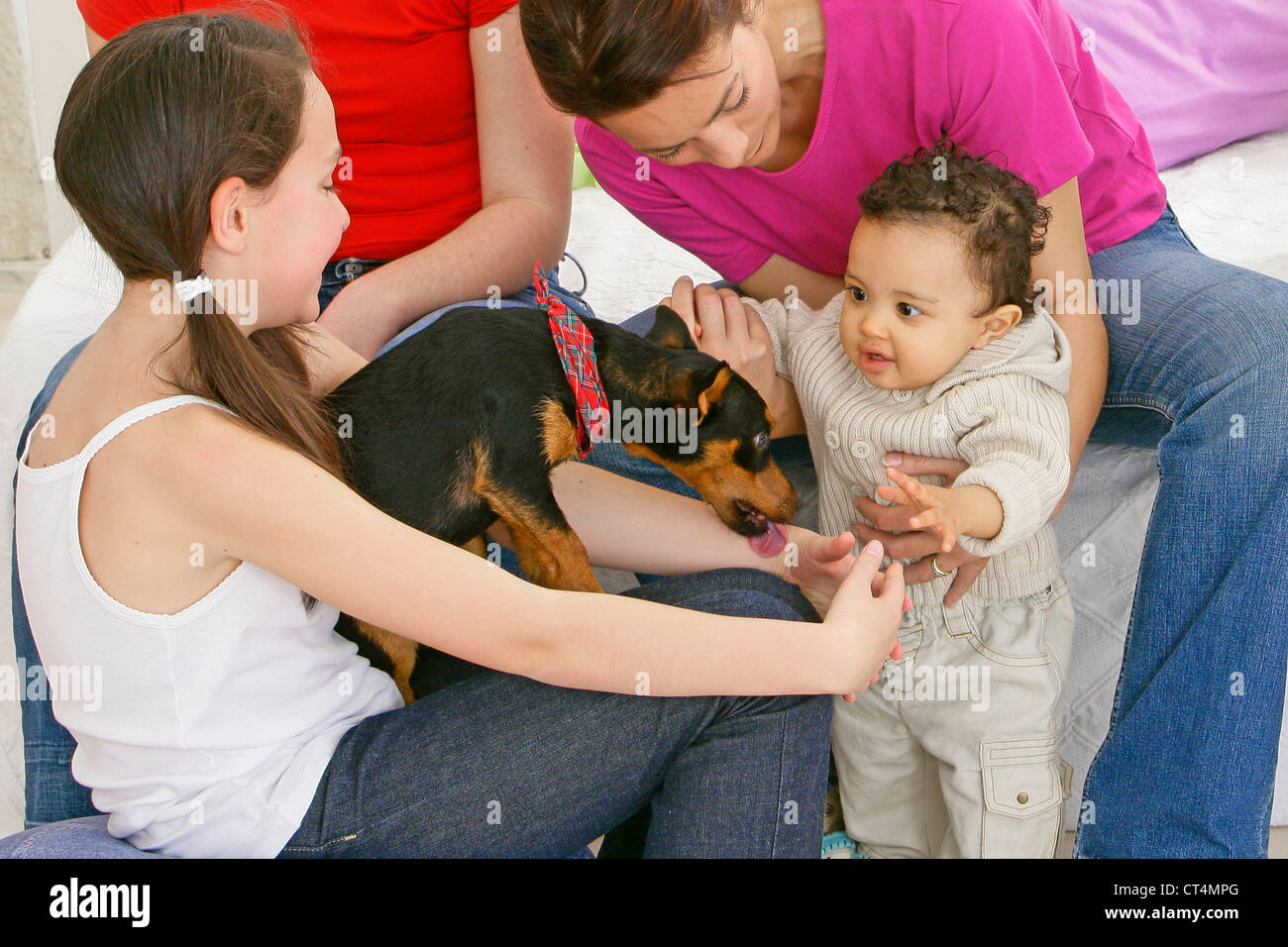 CHILD WITH ANIMAL Stock Photo - Alamy