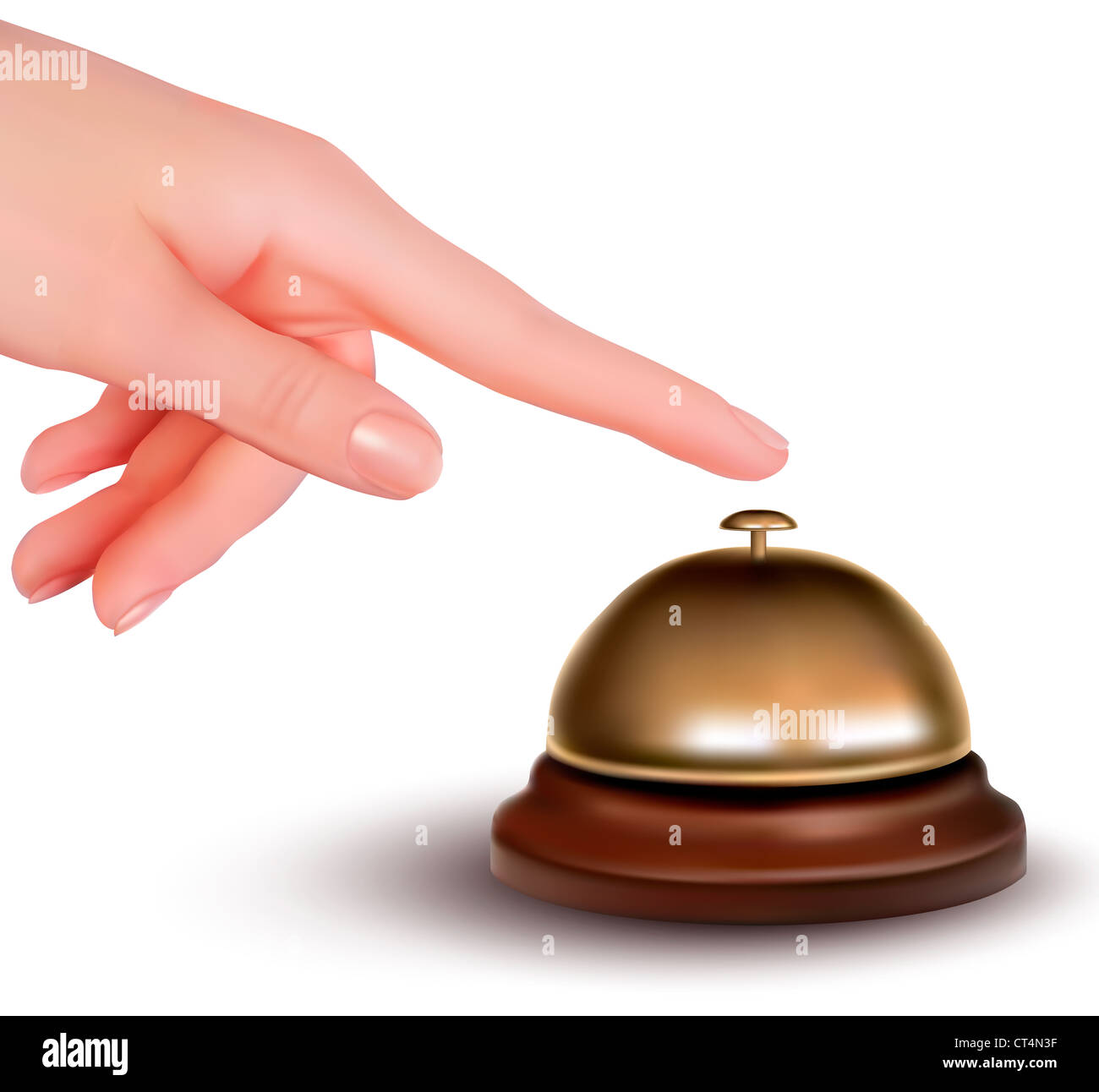 Hand bell illustration hi-res stock photography and images - Alamy