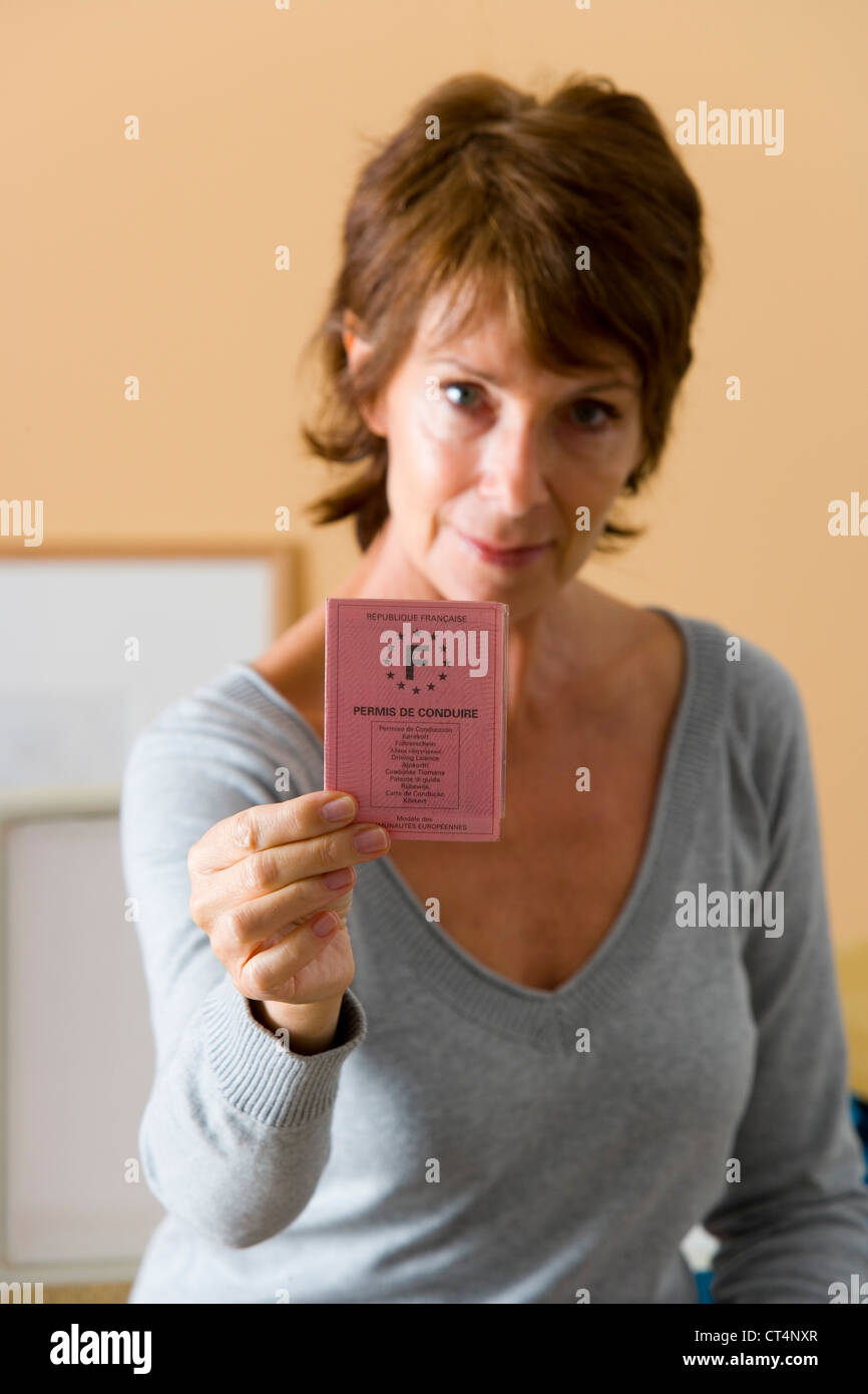Woman driving licence european hi-res stock photography and images - Alamy
