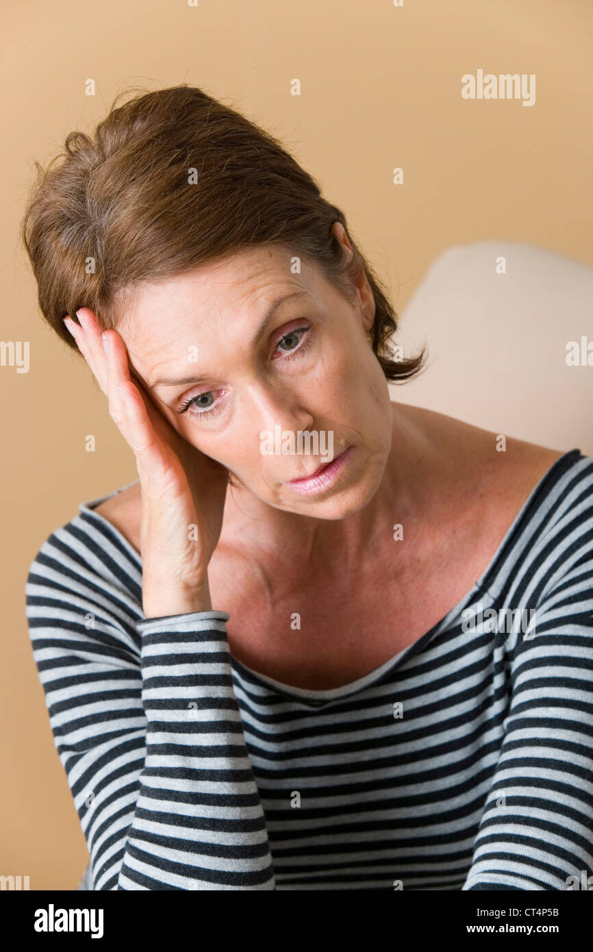 WEARY ELDERLY PERSON Stock Photo - Alamy