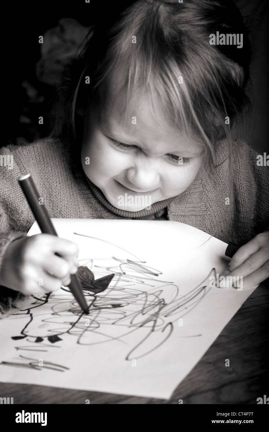Children drawings faces hi-res stock photography and images - Alamy