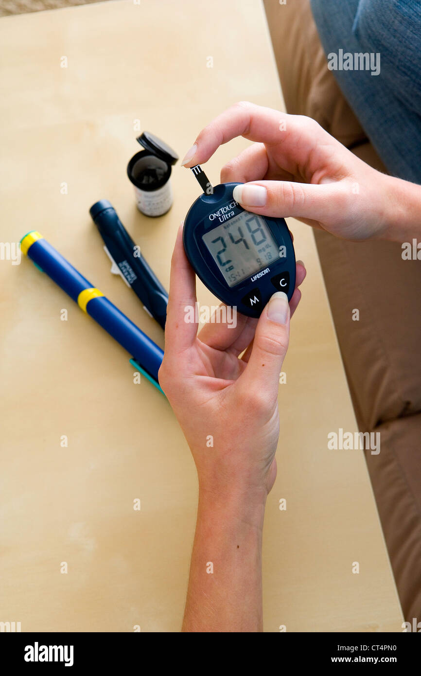 TEST FOR DIABETES Stock Photo - Alamy