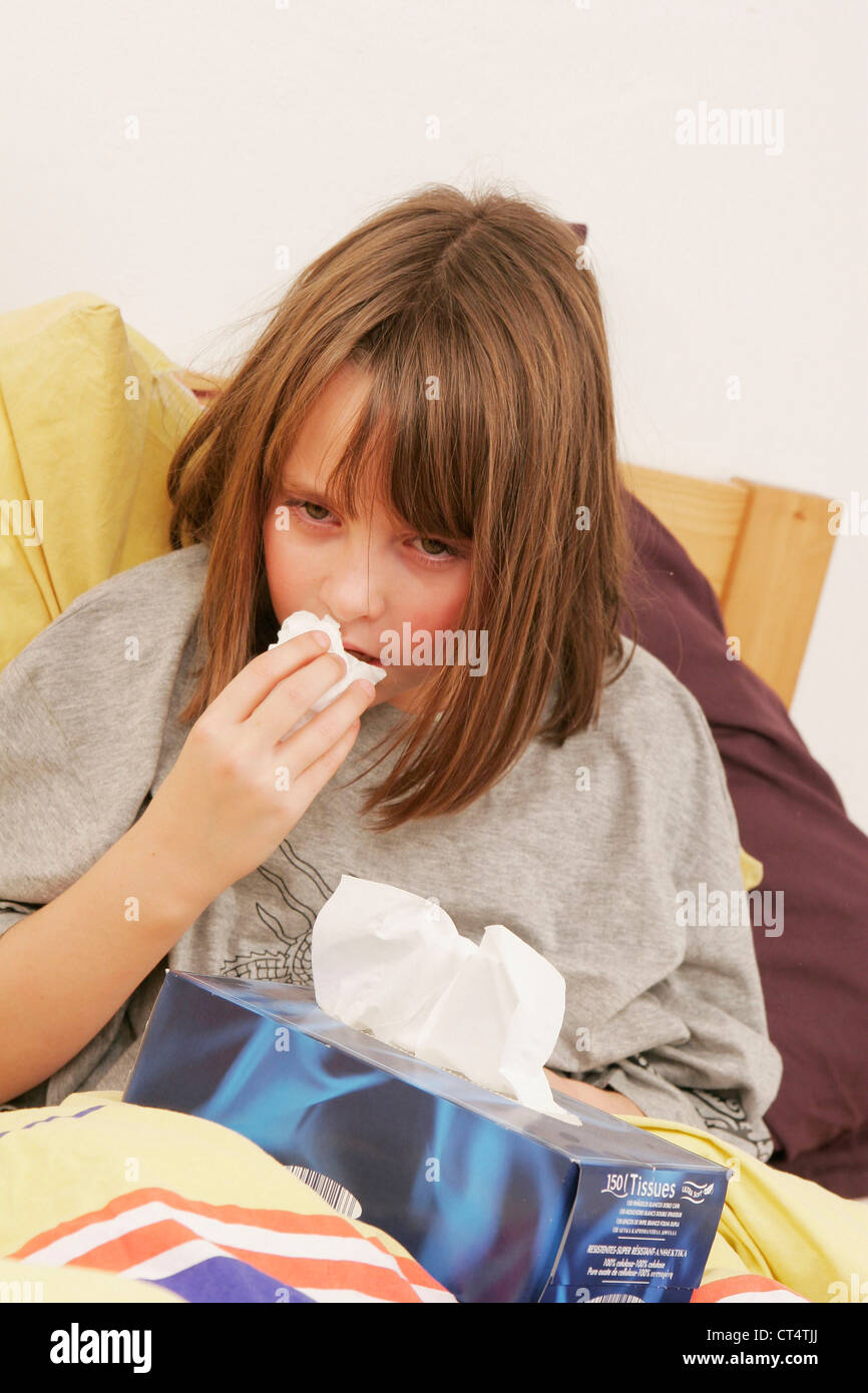 CHILD WITH RHINITIS Stock Photo - Alamy