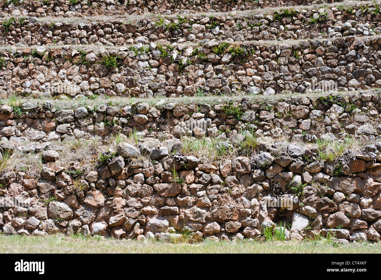 Circular terraces built by the Inca at Moray, near Urubamba, Peru Stock ...