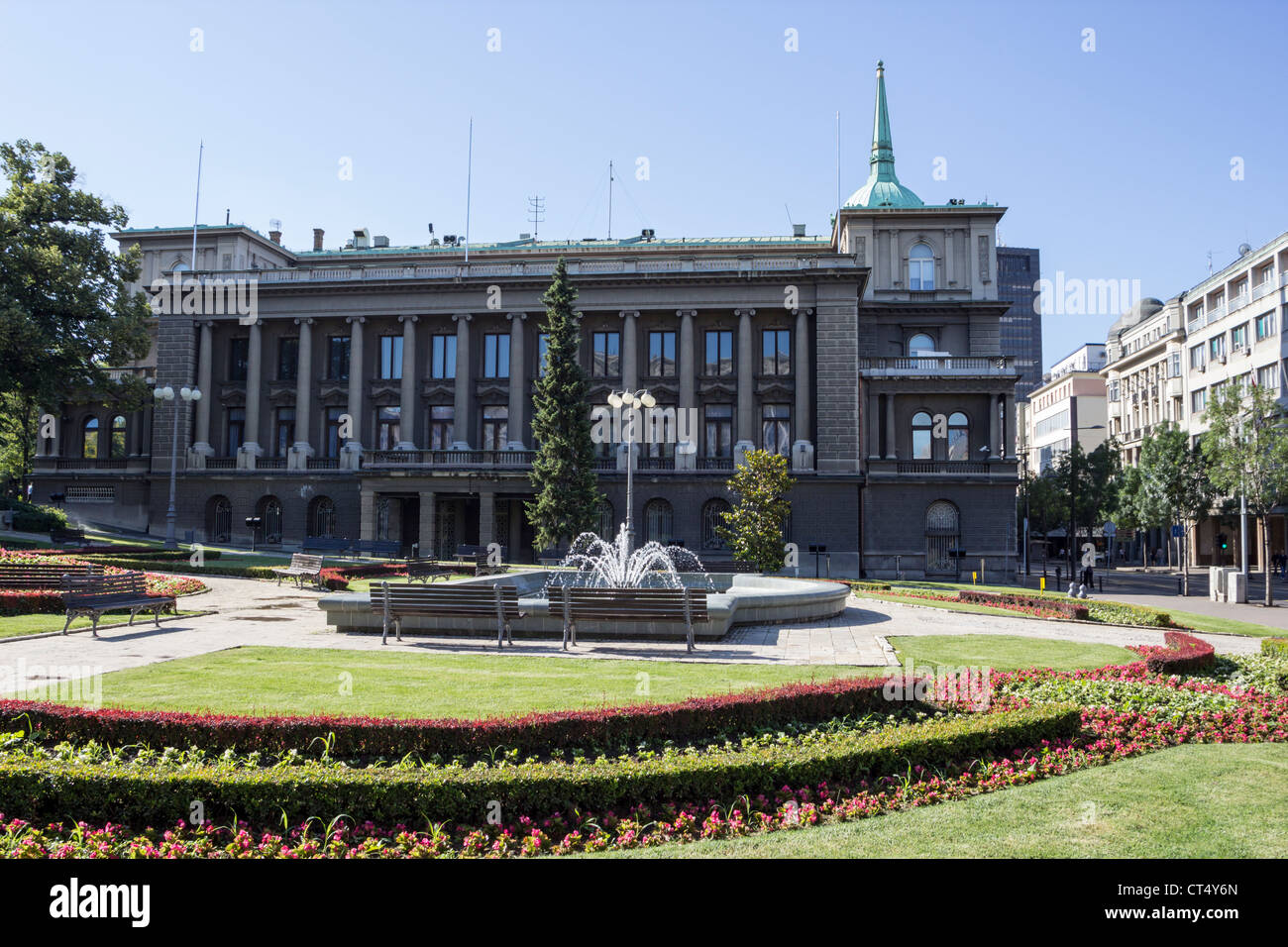 Belgrade city center in Serbia The New Palace in Kralja Milana street ...