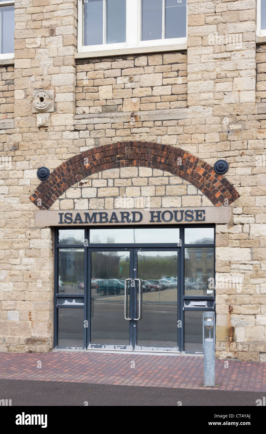 Entrance to modern office suites, housed in the refurbished former ...