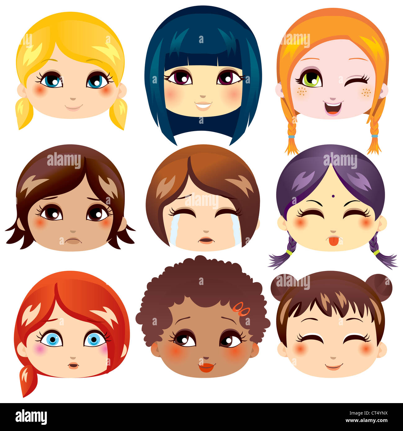 Set facial expressions hi-res stock photography and images - Alamy
