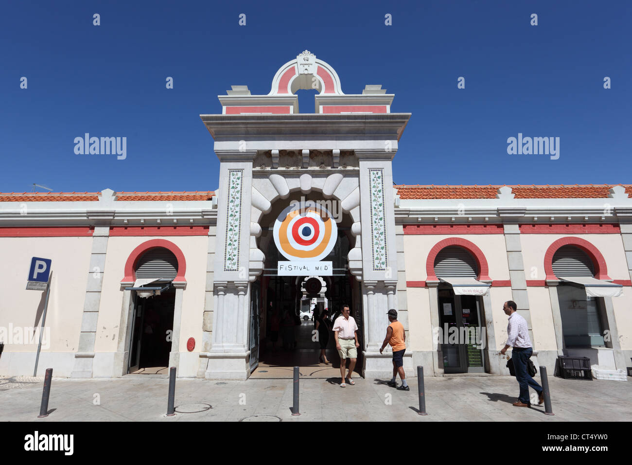 Old market in Loule, Algarve Portugal Stock Photo - Alamy