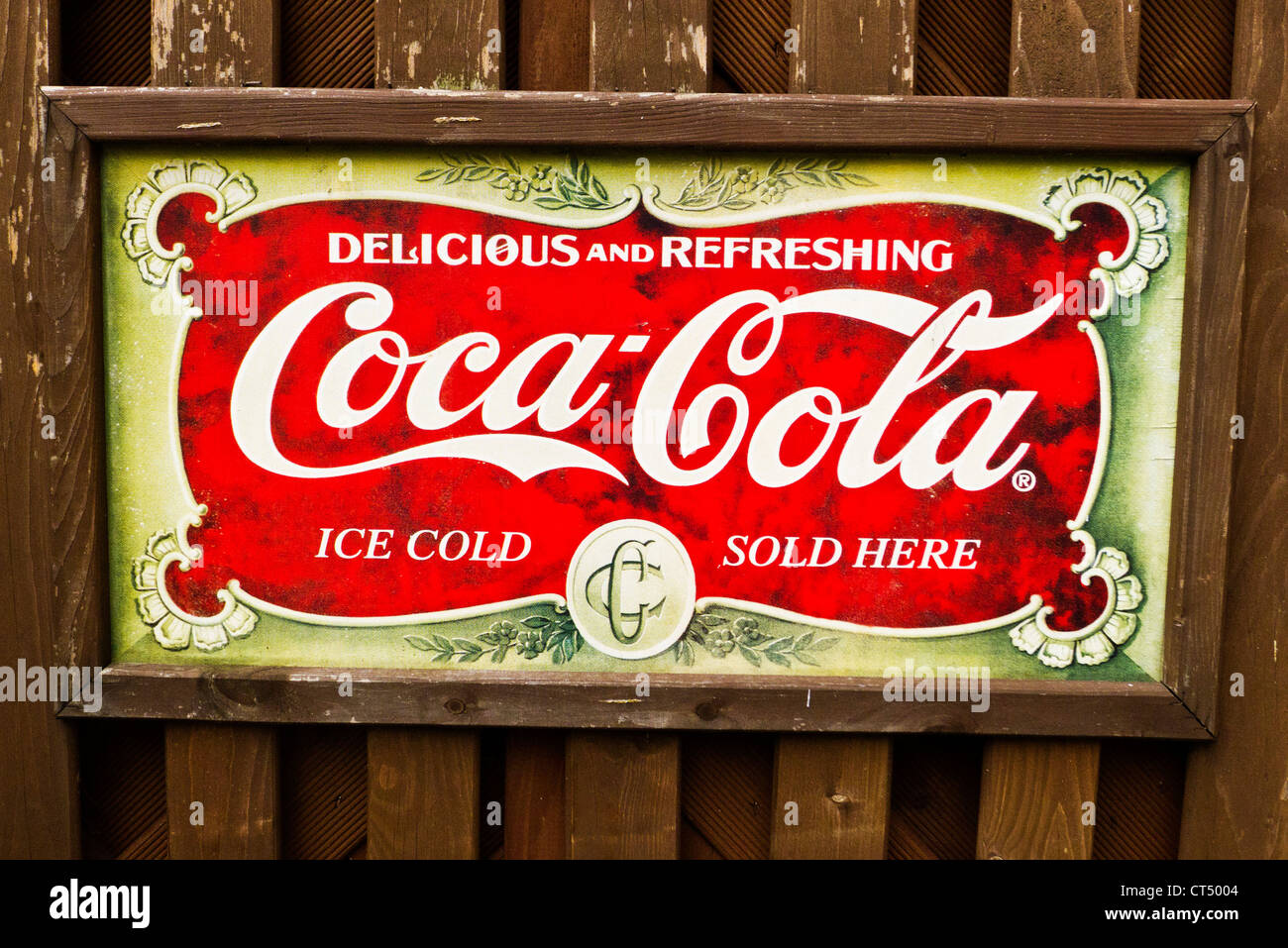 vintage coca cola advertising sign Stock Photo - Alamy