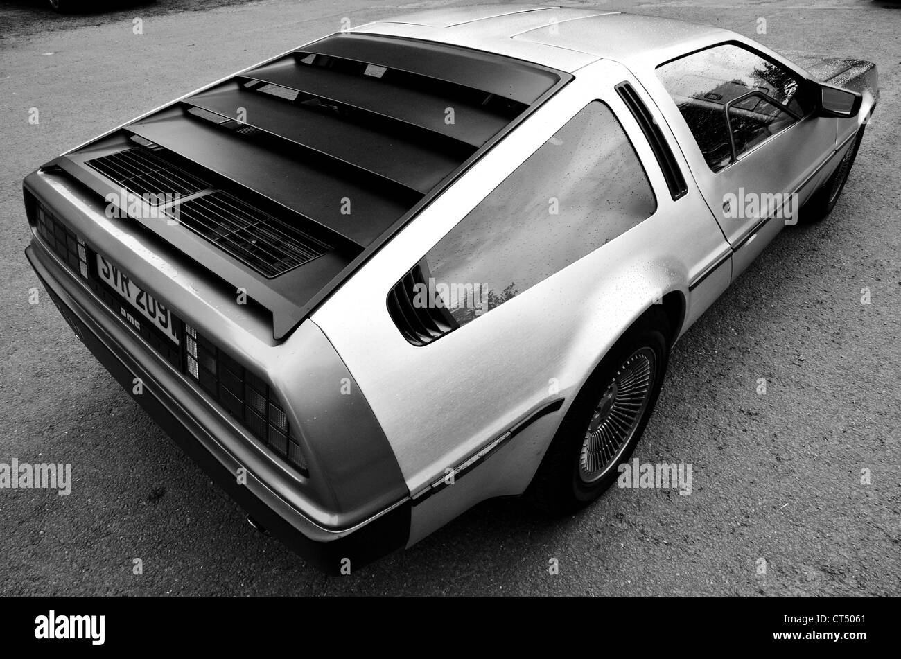 Close up of the rear of a De Lorean sports car Stock Photo - Alamy