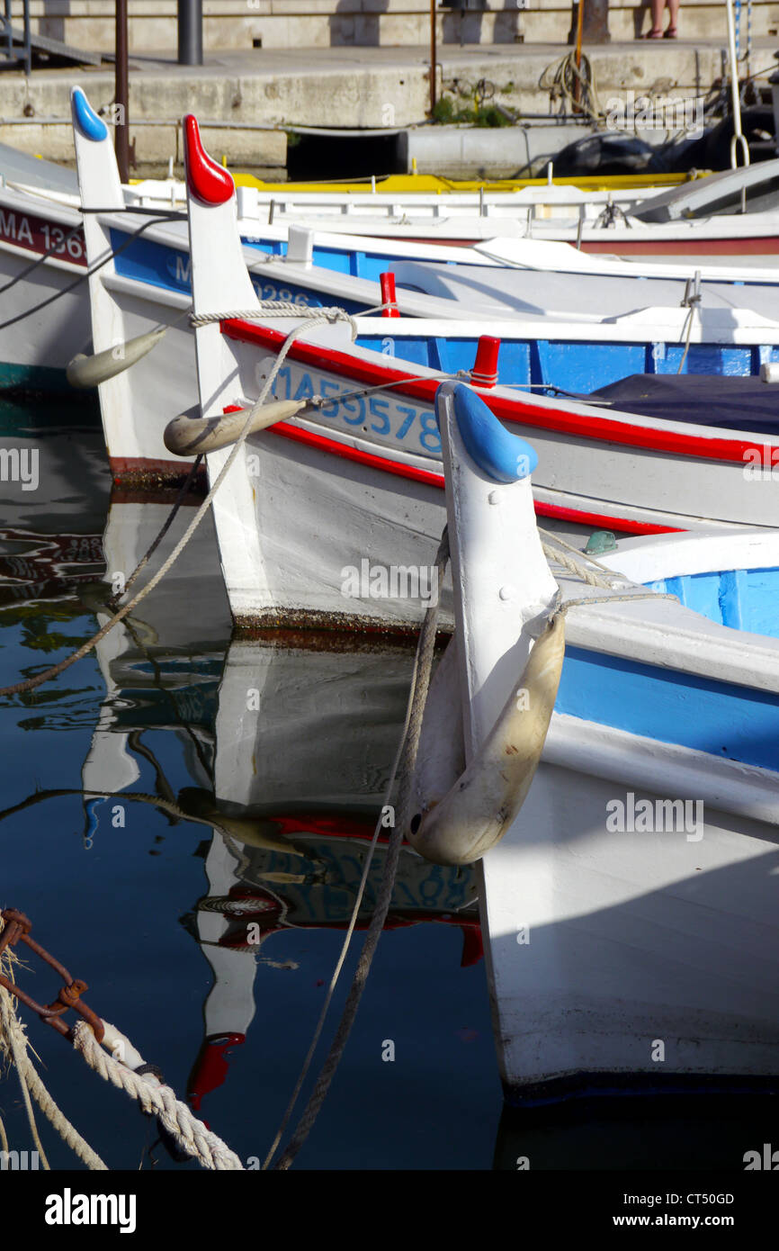 fishing boats in harbour Stock Photo - Alamy