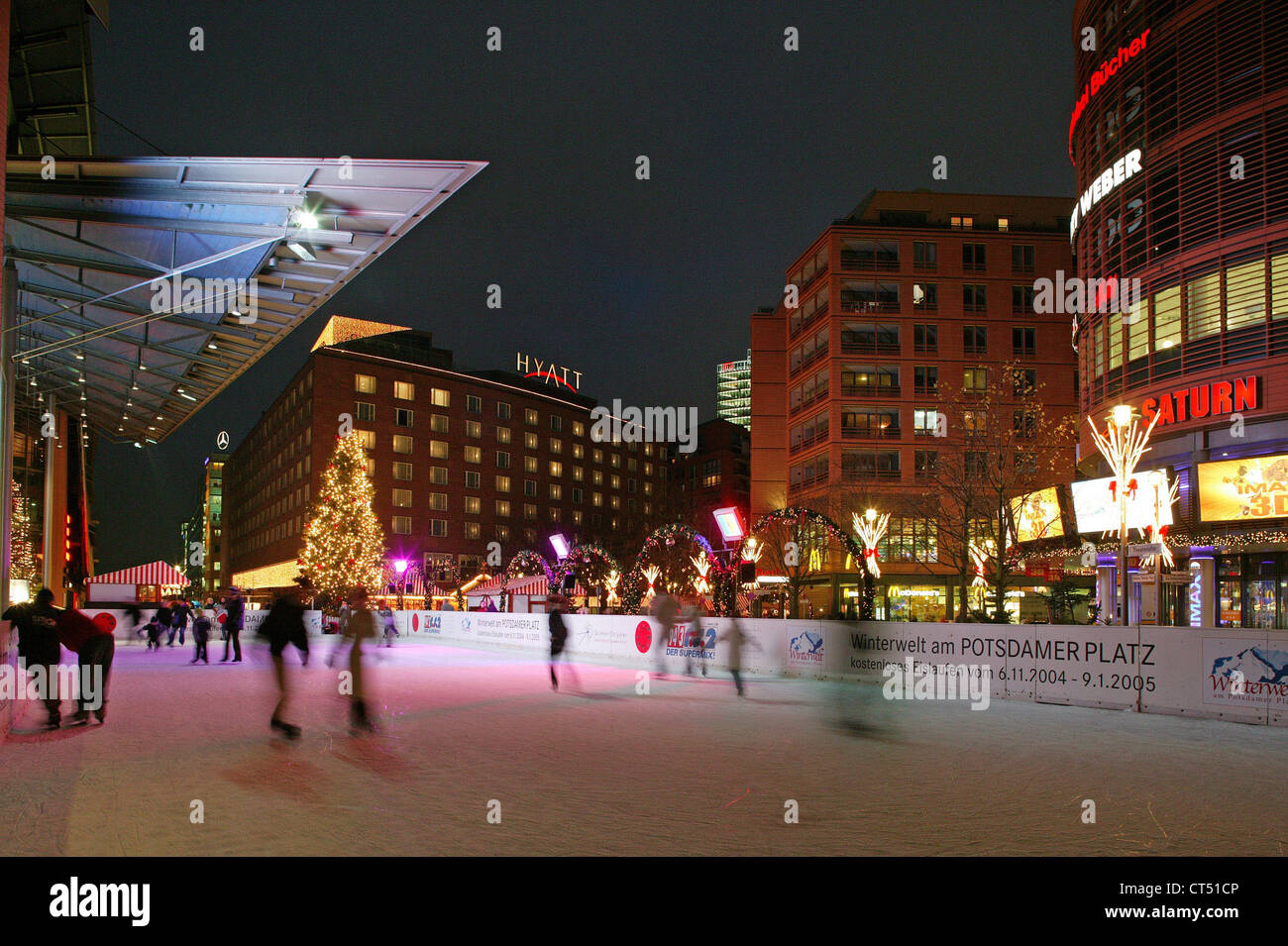 Berlin, ice rink at Marlene-Dietrich-Platz Stock Photo - Alamy