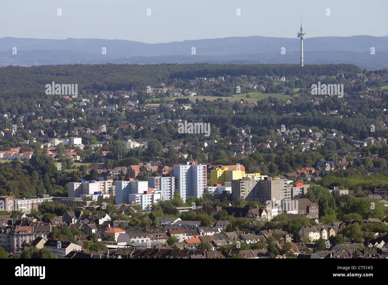Dortmund city view towards Sauerland Stock Photo - Alamy
