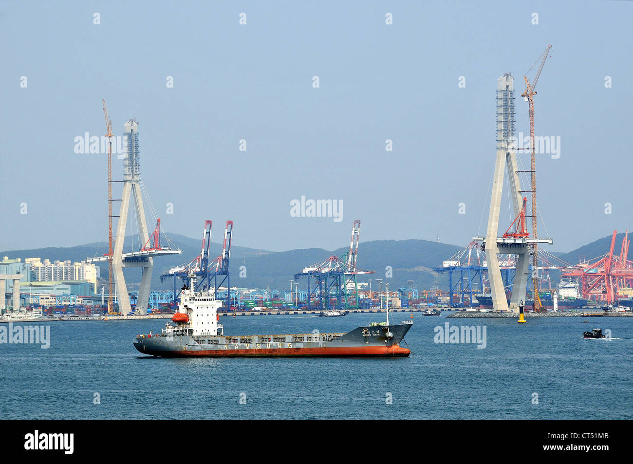 bridge in construction port of Busan South Korea Asia Stock Photo - Alamy
