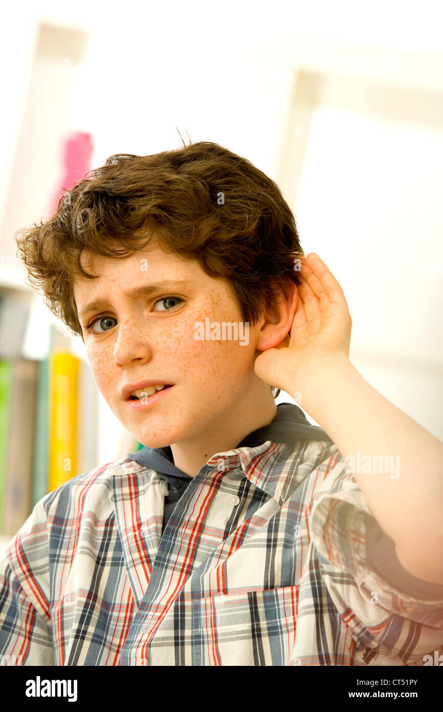 10 year old boy ears hi-res stock photography and images - Alamy