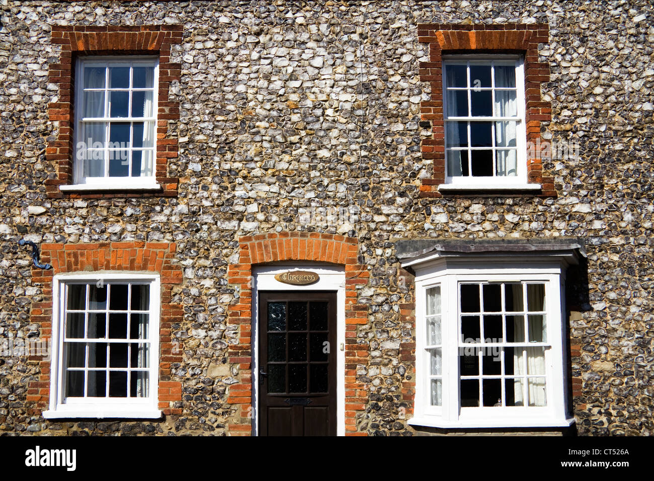 Traditional flint cottages Norfolk England UK Stock Photo - Alamy