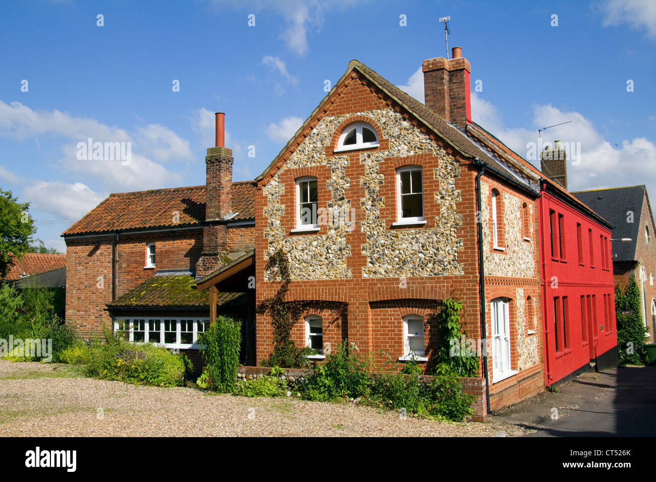 Traditional flint cottages Norfolk England UK Stock Photo - Alamy