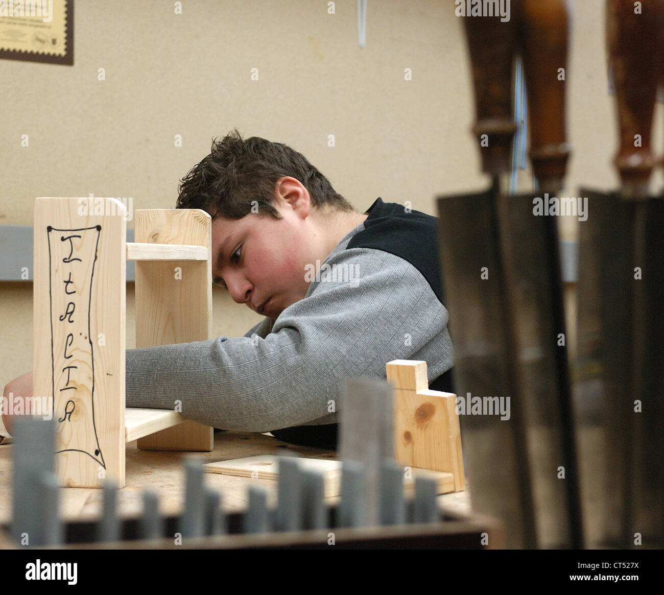 Lesson in a secondary school Stock Photo - Alamy