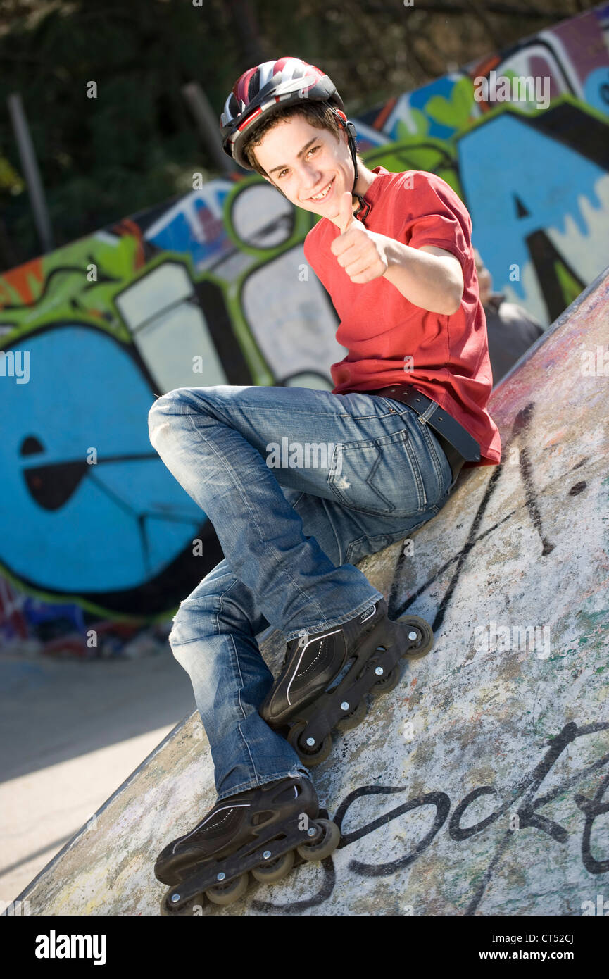 ADOLESCENT PRACTISING A SPORT Stock Photo - Alamy