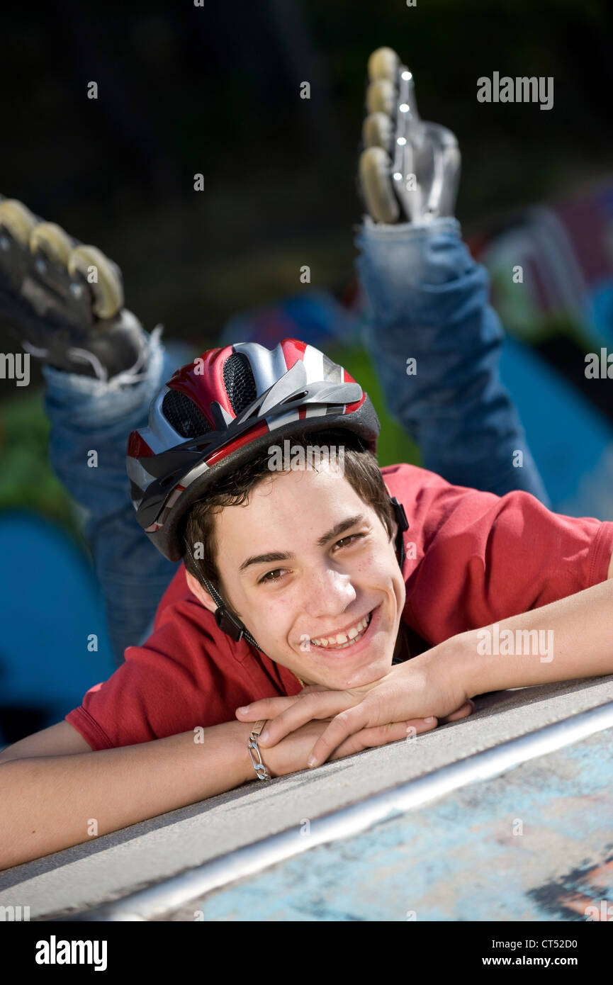 ADOLESCENT PRACTISING A SPORT Stock Photo - Alamy