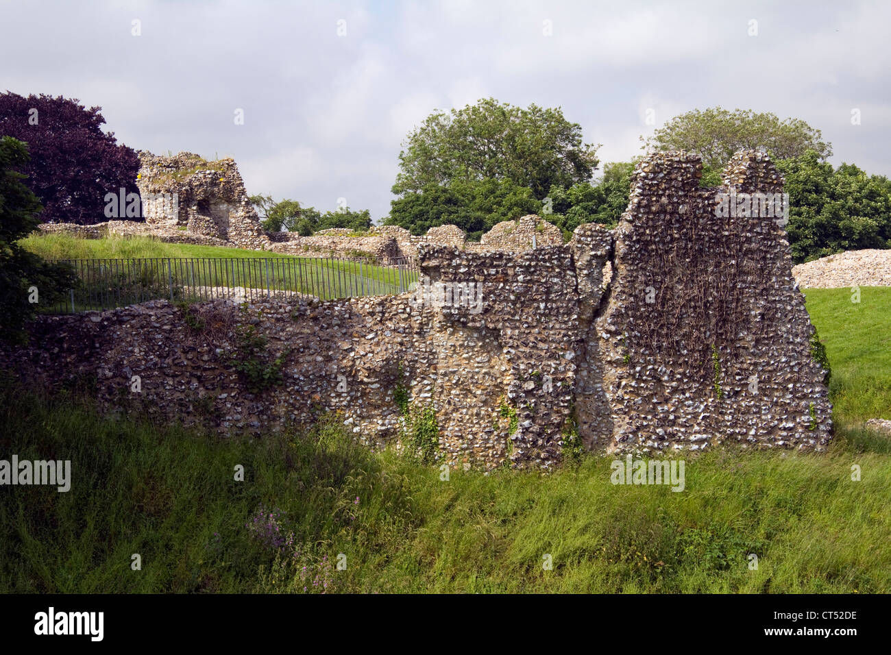 Ruins of Castle Acre, Castle Acre village, North Norfolk, England, UK ...