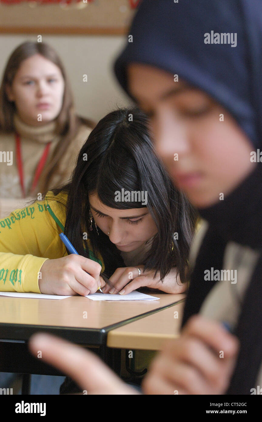 Lesson in a secondary school Stock Photo - Alamy