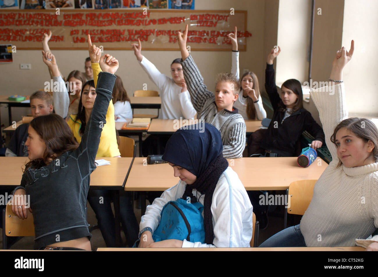 Lesson in a secondary school Stock Photo - Alamy