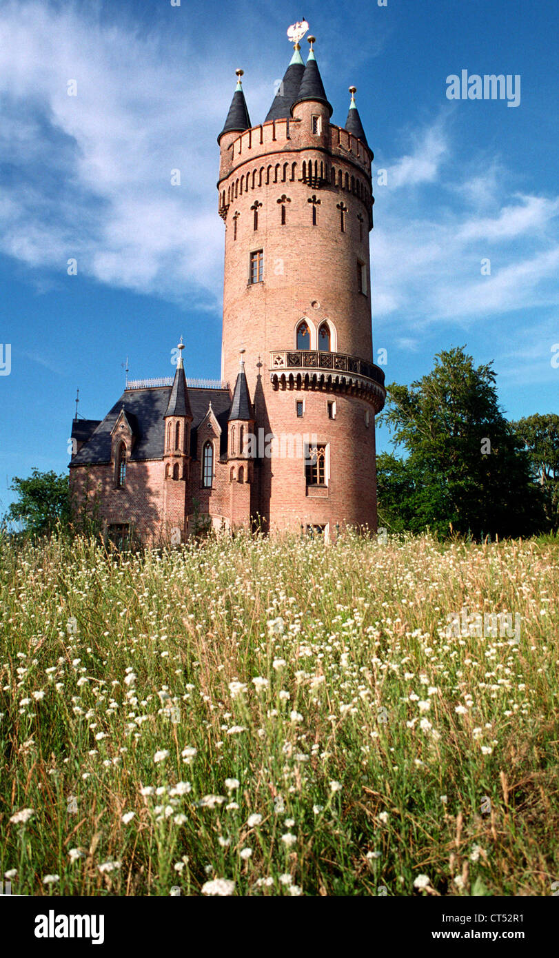Potsdam, the Flatow Tower in Park Babelsberg Stock Photo - Alamy