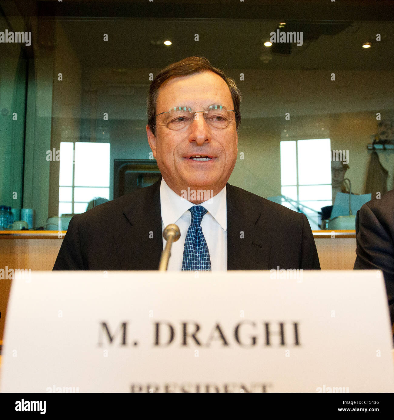 Mario Draghi President ECB european central bank Stock Photo - Alamy
