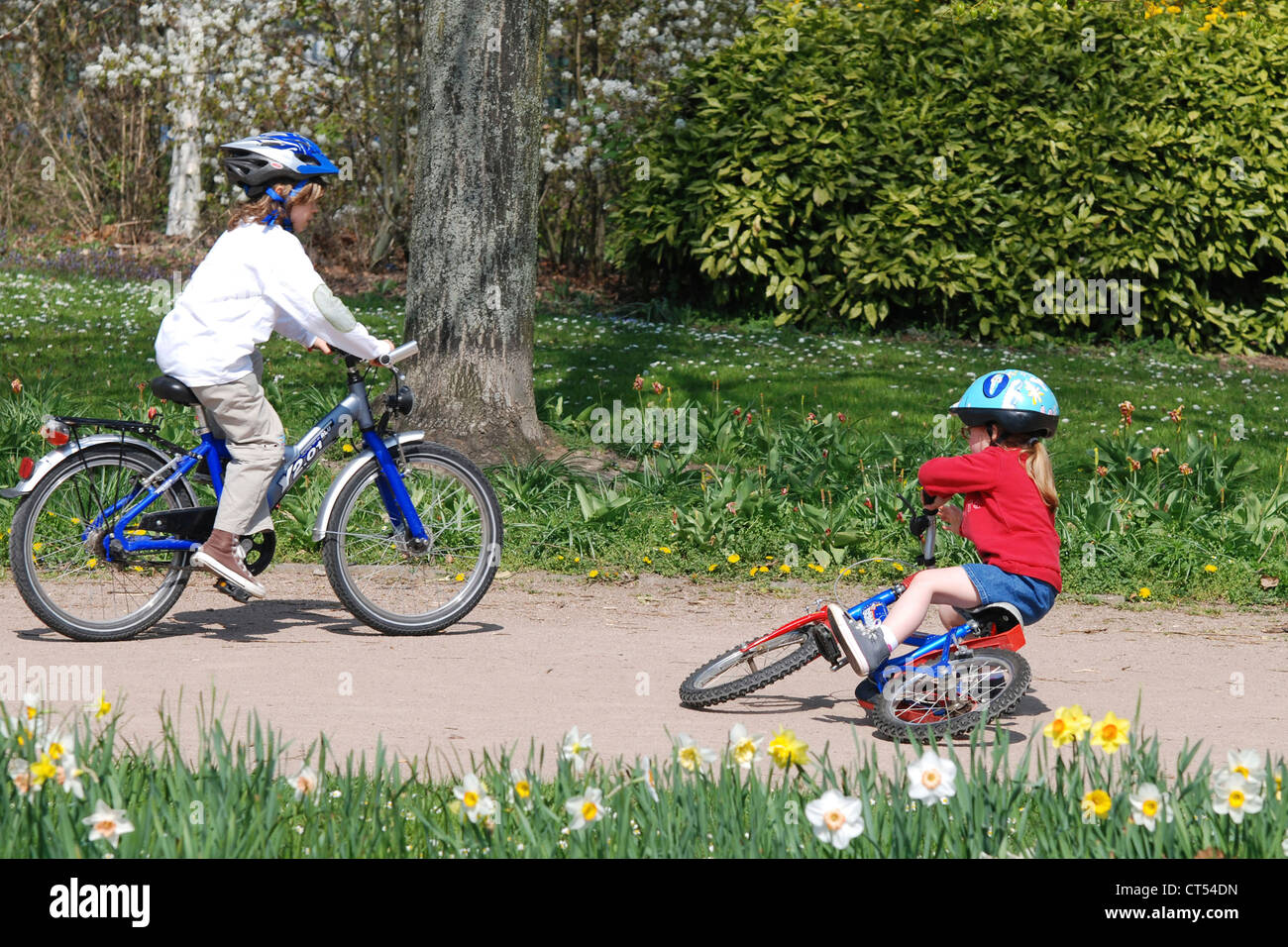 Children biking 8 10 hi-res stock photography and images - Alamy