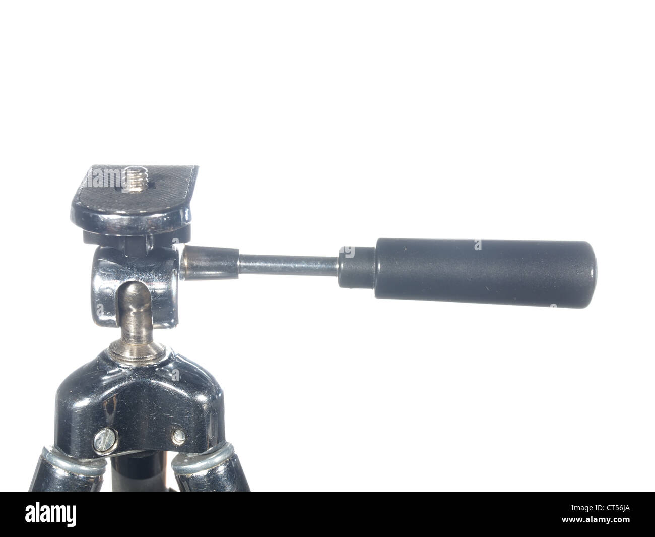 Adjustable camera tripod head, isolated on white Stock Photo - Alamy