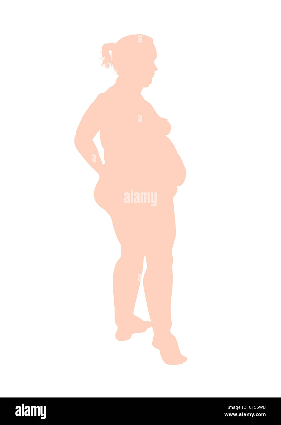 OBESE WOMAN, ILLUSTRATION Stock Photo - Alamy