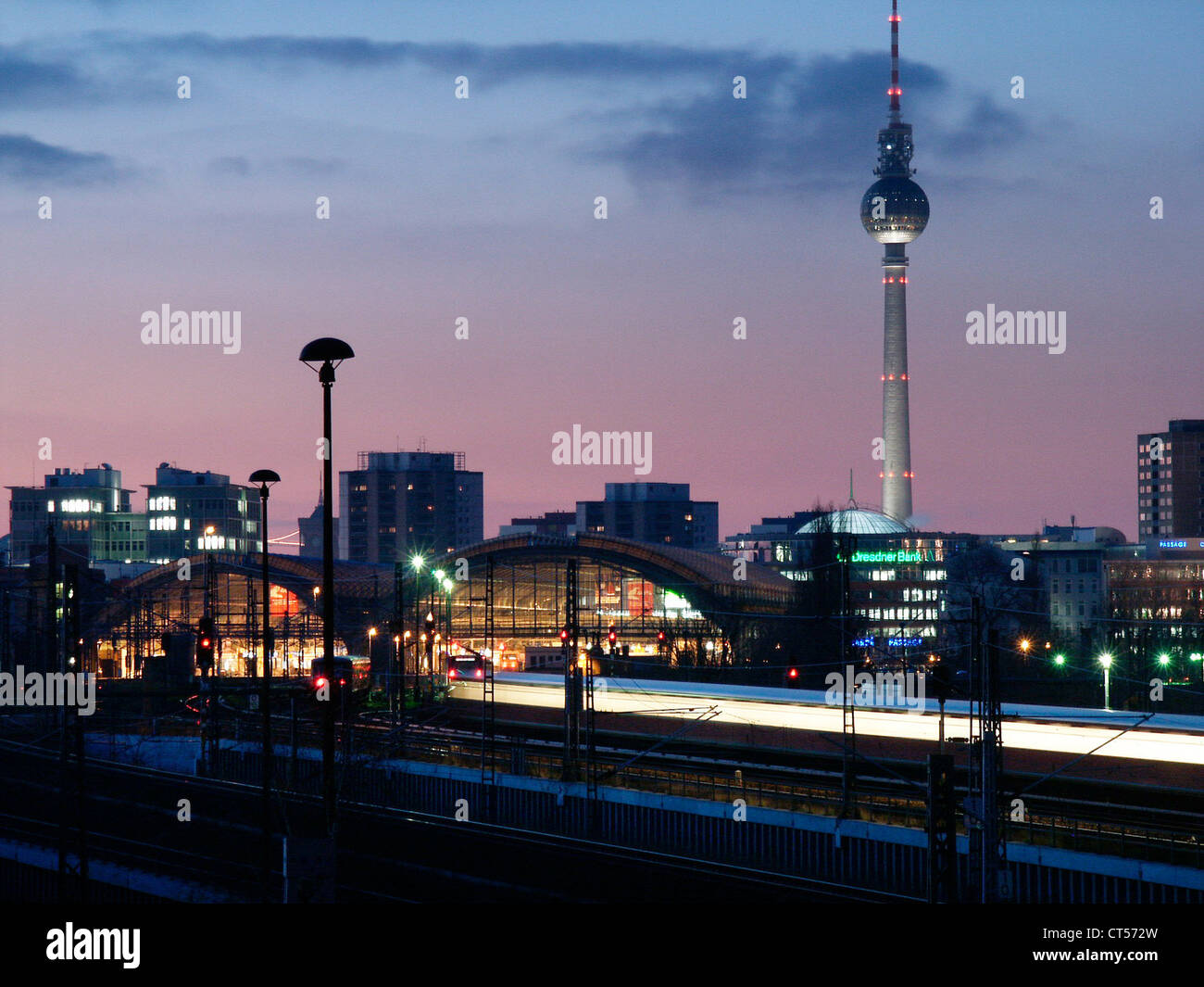 Berlin skyline of Berlin Ostbahnhof Stock Photo - Alamy